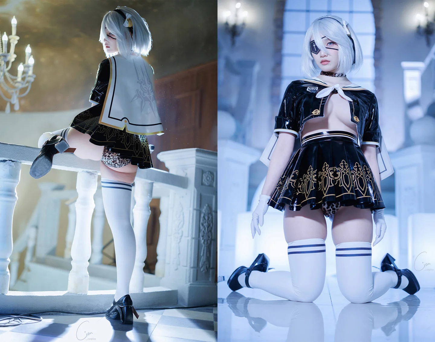 Cien恩恩 – 2B ヨルハ二号B型_JKver [32P] | 91绅士 | 超清写真集 | 91shenshi